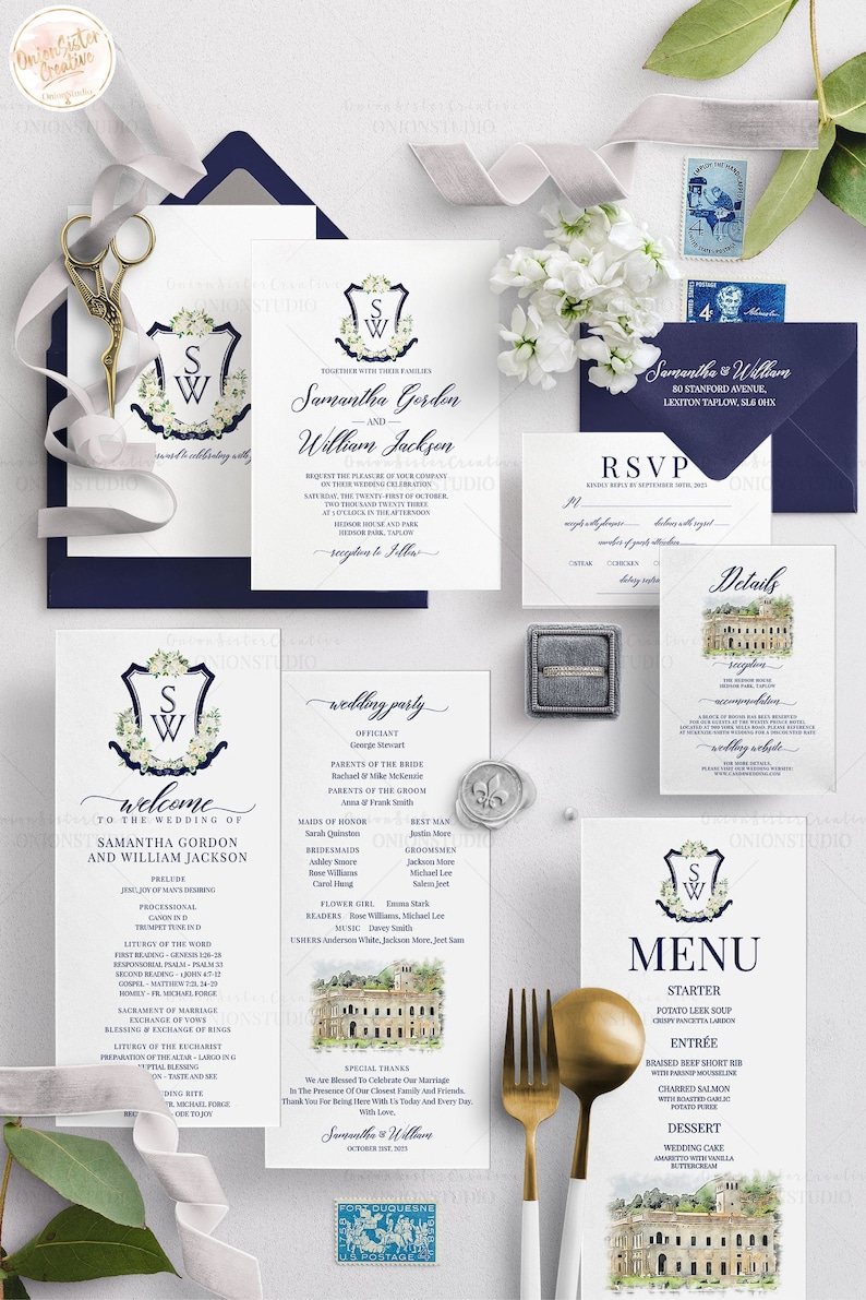 Printable Wedding Venue Invitation Suite With Custom Wedding - Etsy