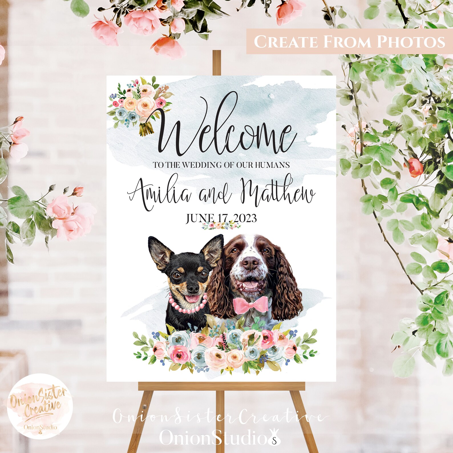 Wedding Welcome Sign Dogs Printable Welcome Wedding Sign Pet | Etsy