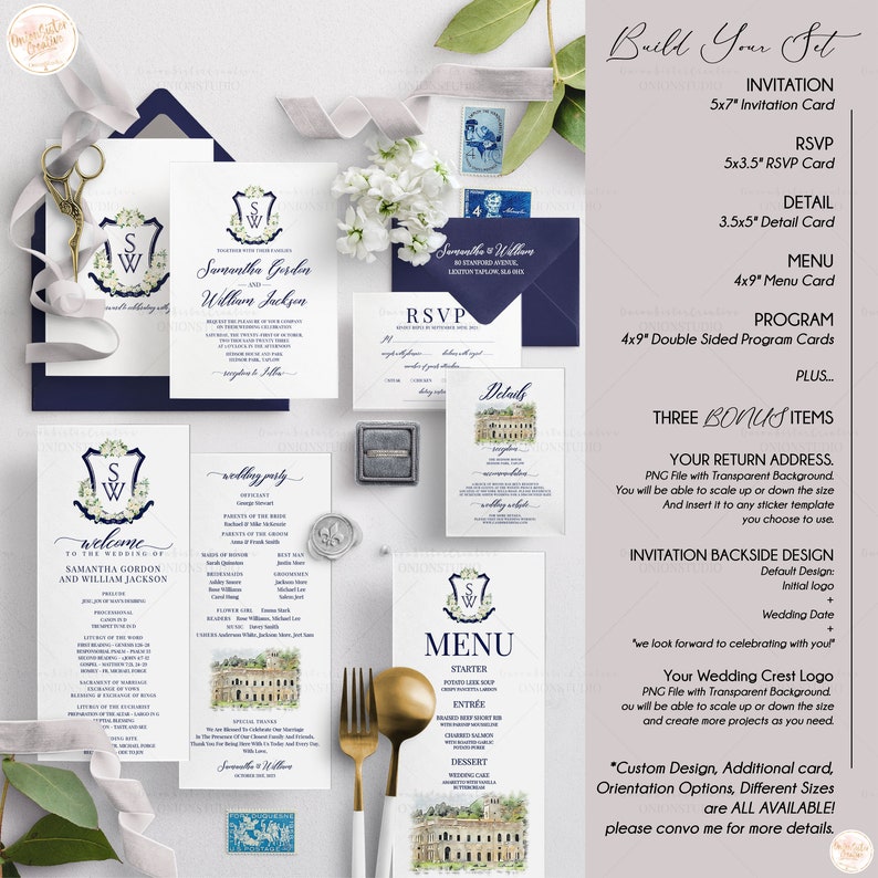Printable Wedding Venue Invitation Suite With Custom Wedding - Etsy