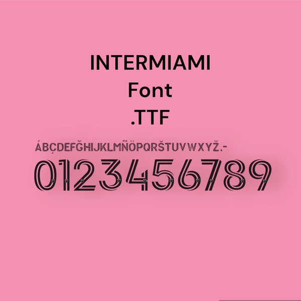 Inter Miami Font - Etsy
