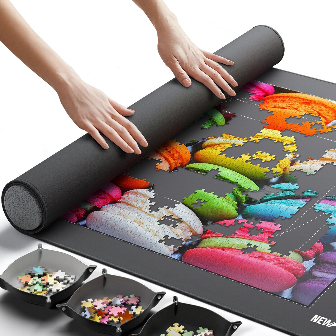 Newverest Jigsaw Roll up Puzzle Mat up to 1000 Pieces With Non-slip ...