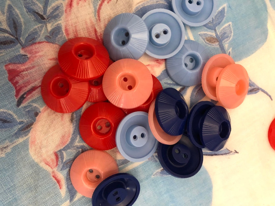Inkwell Buttons 20pc/mid Century Plastic Buttons/fancy Buttons/inkwell ...