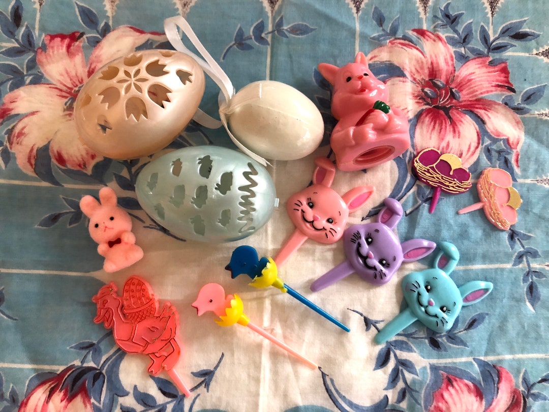 Vintage Easter Picks/mid Century Easter Bunny/vintage Easter Cake Top ...