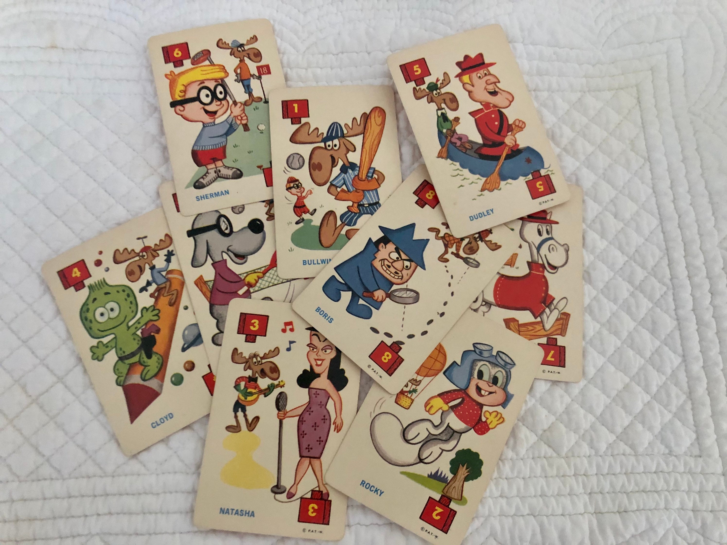 Vintage Bullwinkle Rocky Playing Cards 9pc/vintage Boris - Etsy