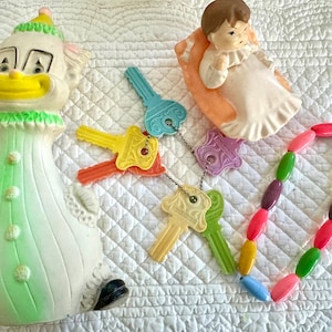 Vintage Baby Keys/mid Century Baby Toys/baby Keys/baby Ring/vintage ...