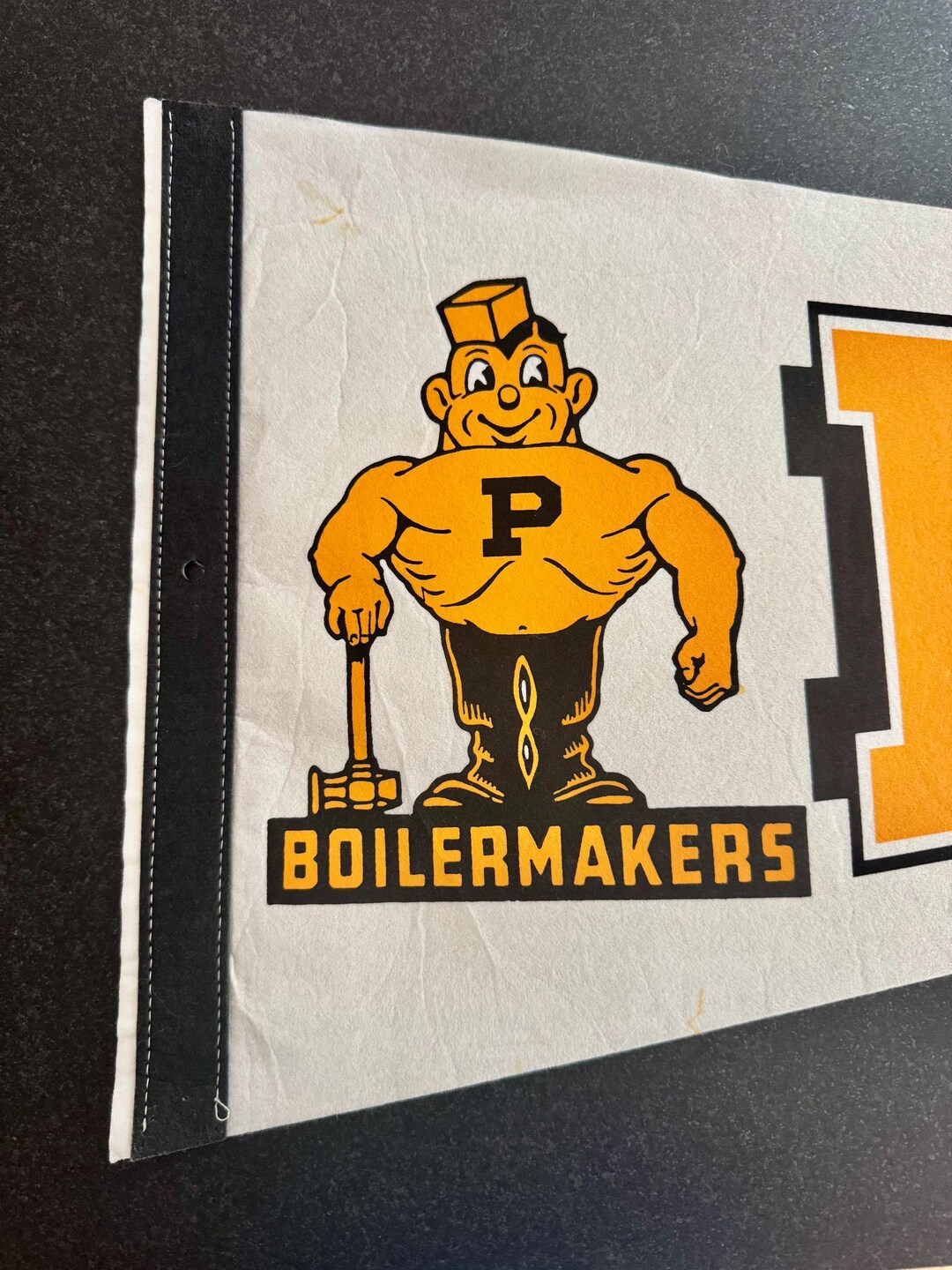 Vintage Purdue Boliermakers Football Pennant/purdue Boilermakers ...