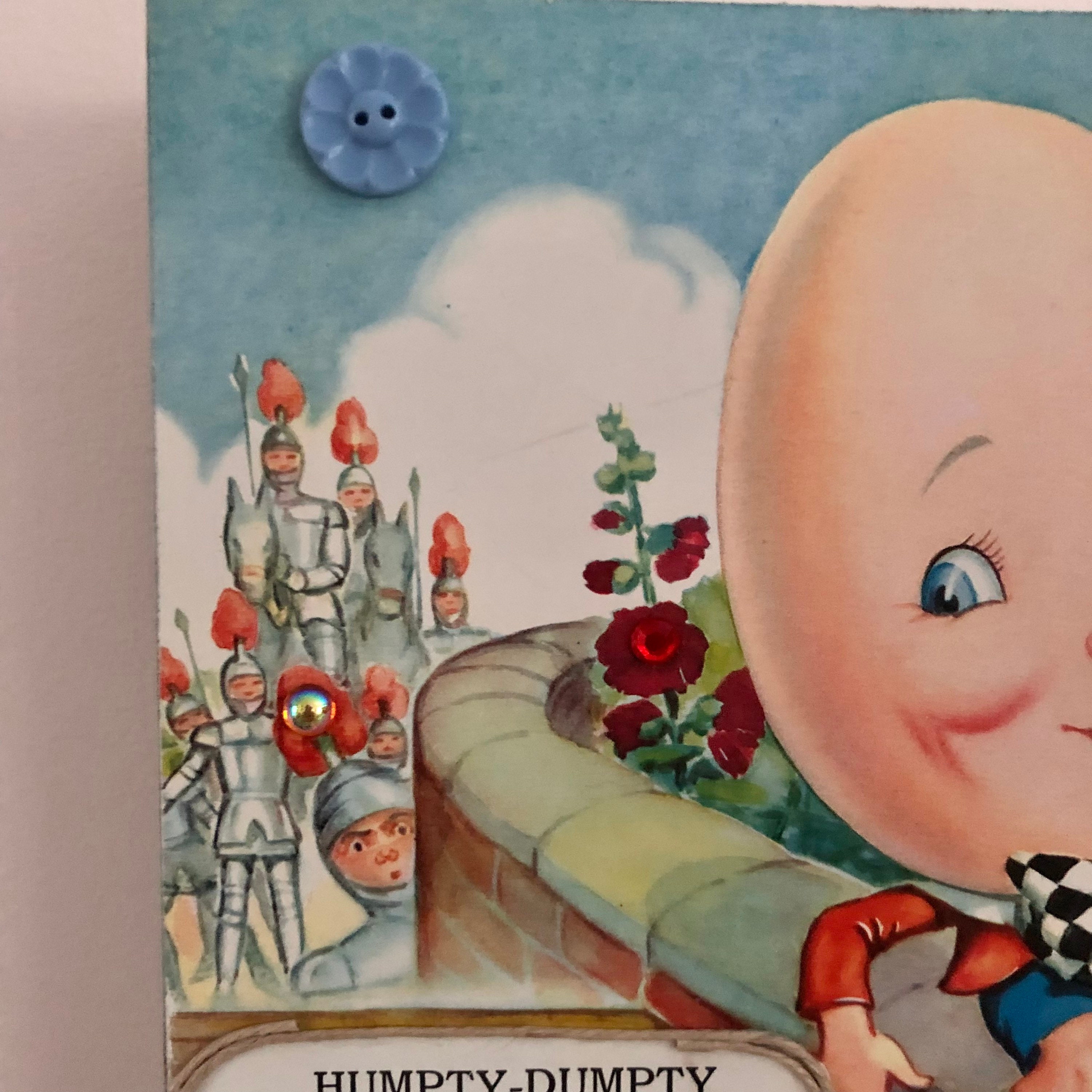 Vintage Humpty Dumpty Art/mid Century Nursery Rhyme - Etsy