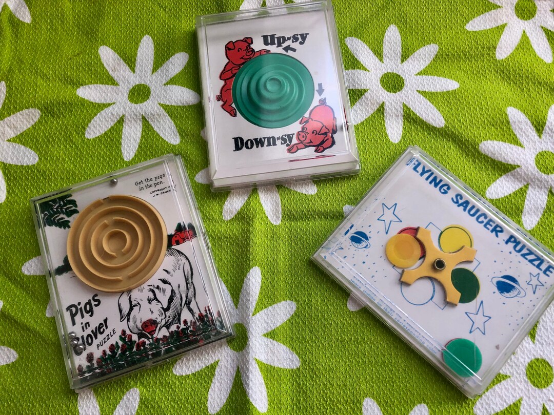 Vintage Box Dexterity Puzzle/mid Century Puzzle Box Series/upsy Downsy ...