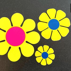 Vintage Flower Power Flower Stickers/groovy 1970s Flowers/vintage ...