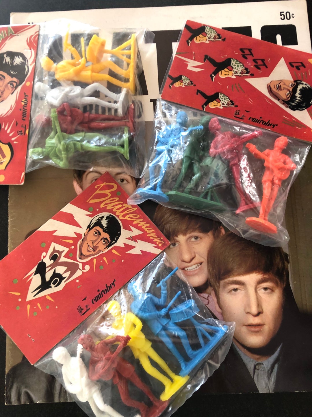 Beatles Plastic Figures/vintage Beatles Plastic Toy Collectable ...
