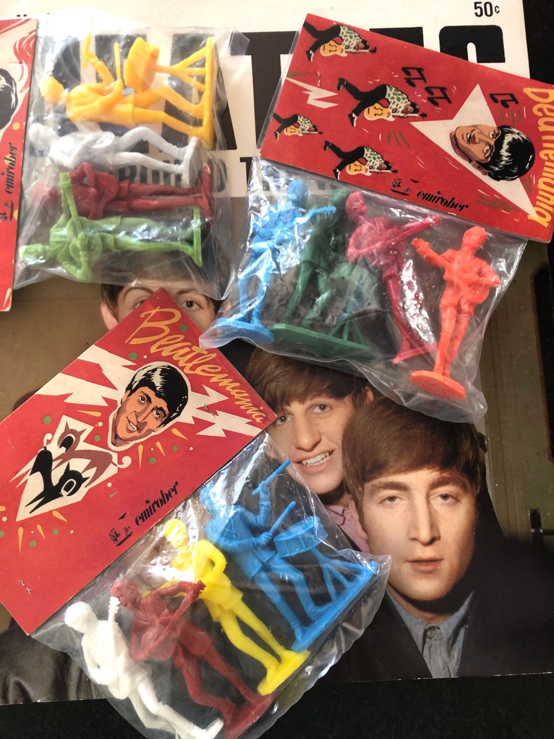 Beatles Plastic Figures/vintage Beatles Plastic Toy Collectable ...