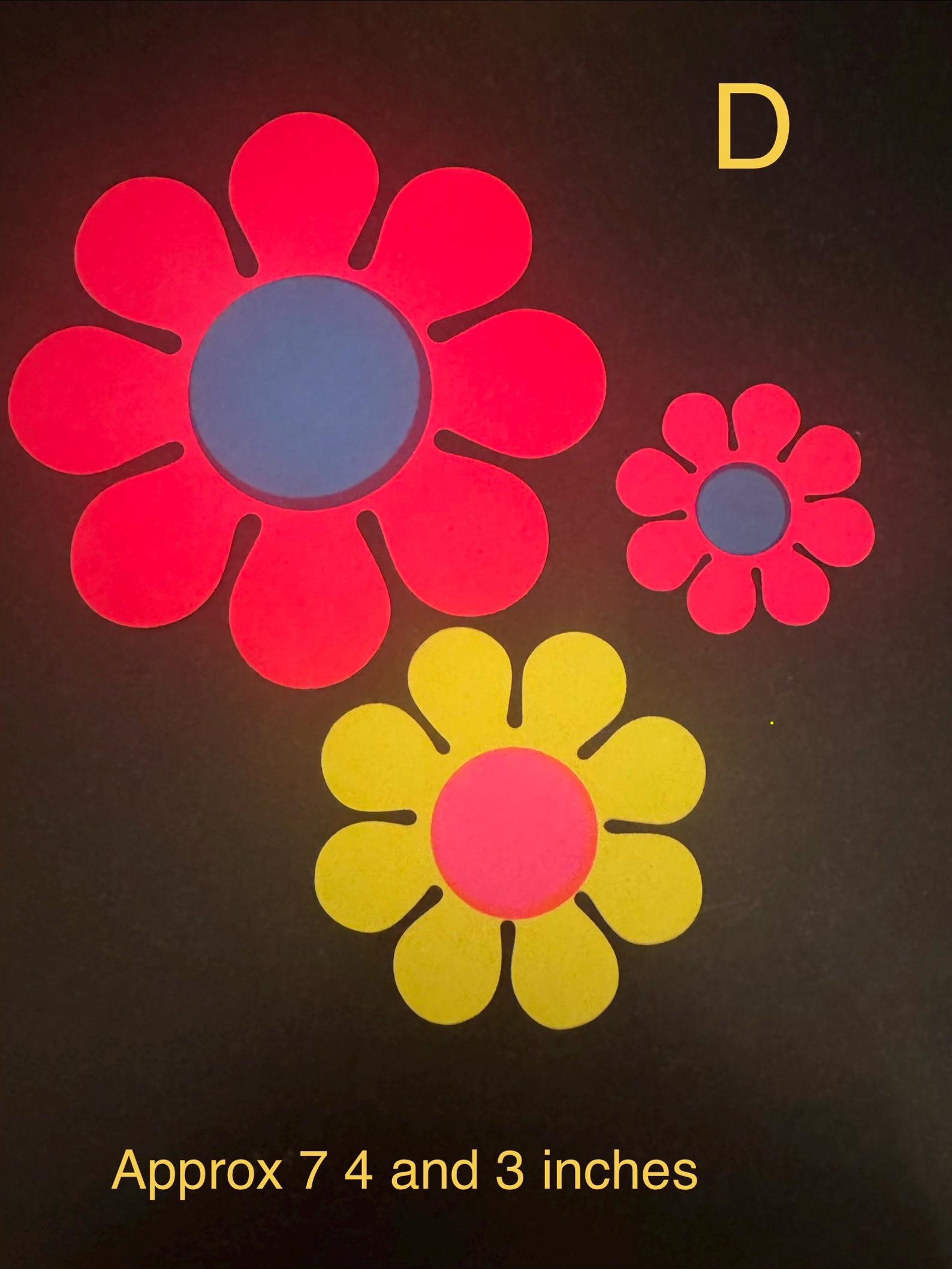 Vintage Flower Power Flower Stickers/groovy 1970s Flowers/vintage ...