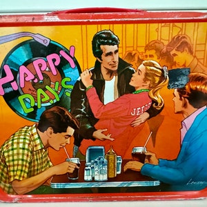 Vintage Happy Days Lunchbox/1976 Fonzie Lunch Box/1970s TV Lunch Box ...