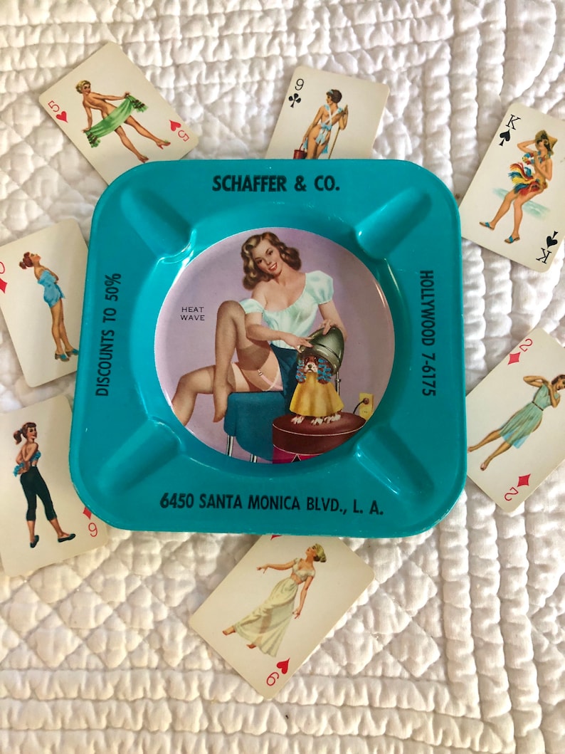 Vintage Pin up Ashtray/vintage Advertising Pin up - Etsy
