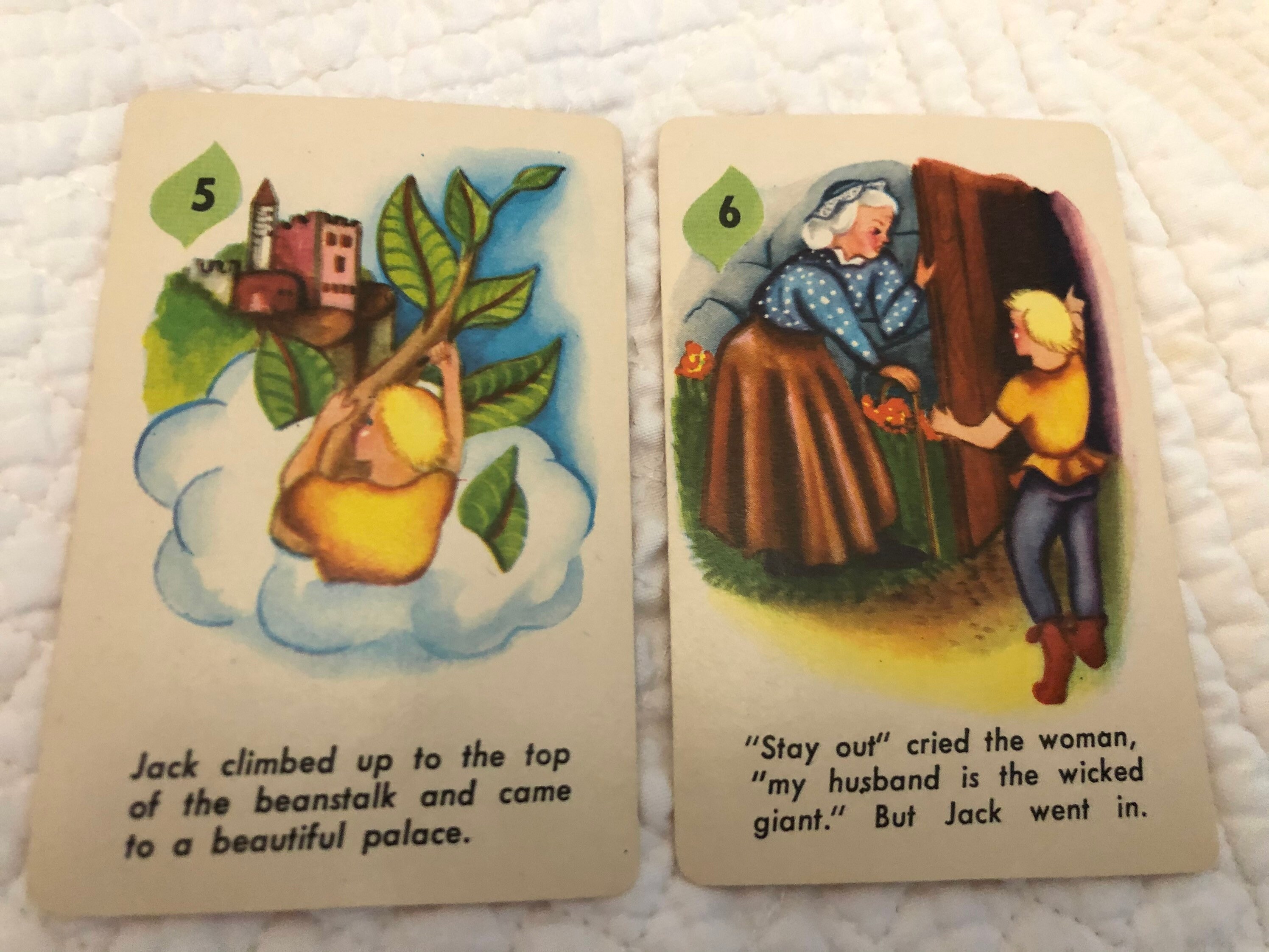 Vintage Jack & the Beanstalk Cards 10pc/vintage Jack Beanstalk | Etsy
