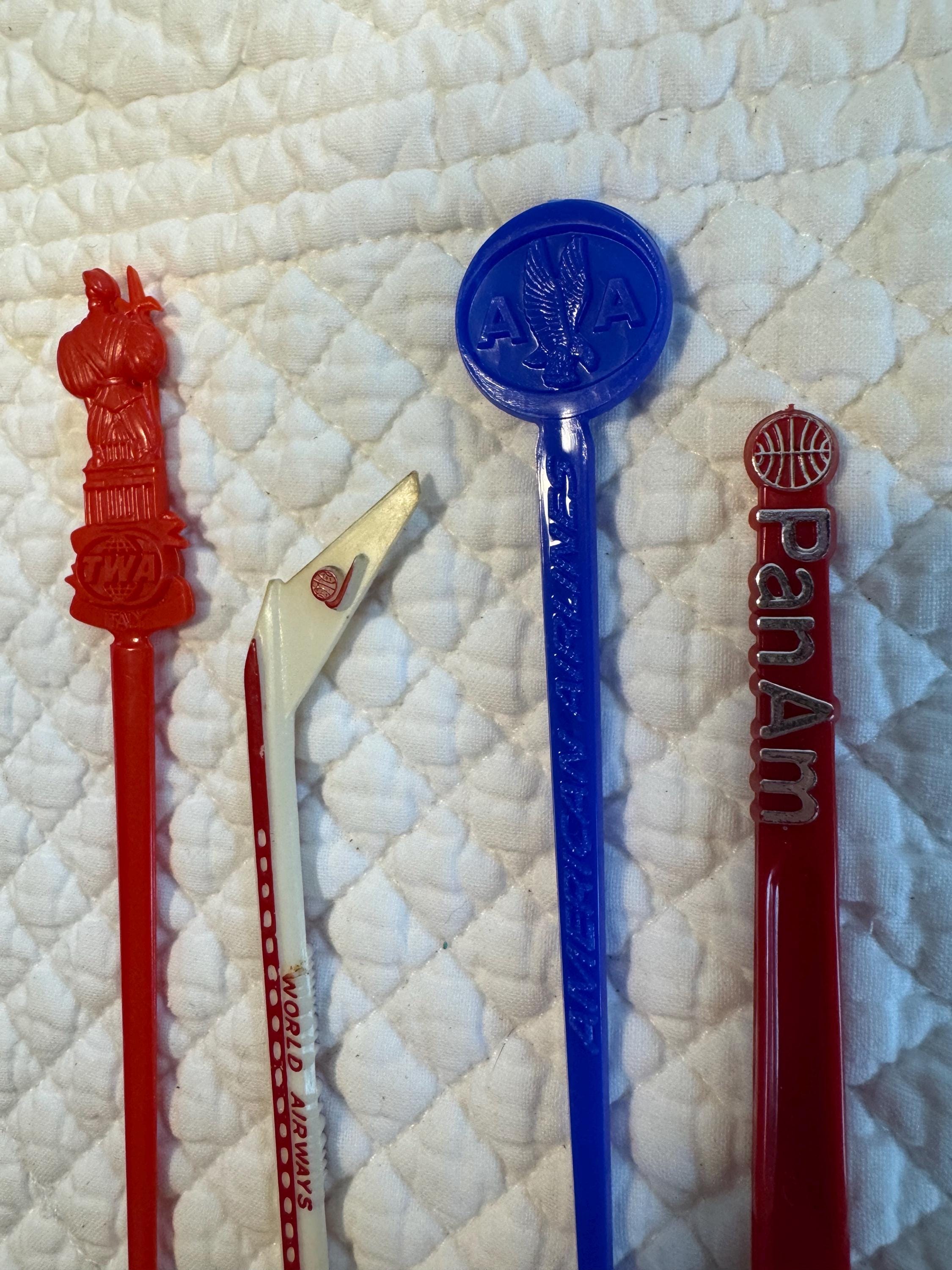 Airline Swizzle Sticks/vintage American Airline Stirrers/pam Am Swizzle ...