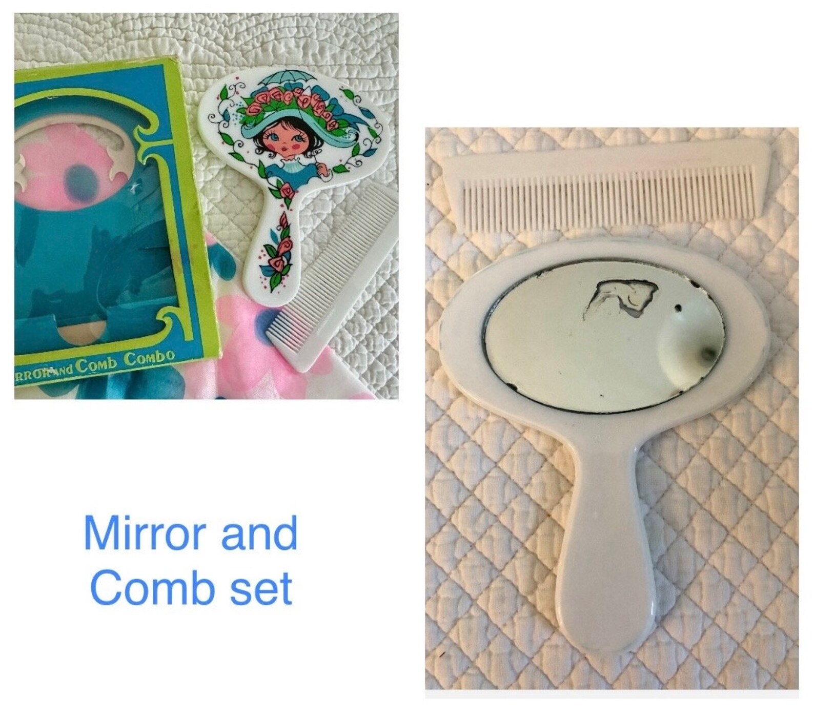 Vintage Groovy Girls Hand Mirror/vintage 1970s Hand Mirror/mid Century ...