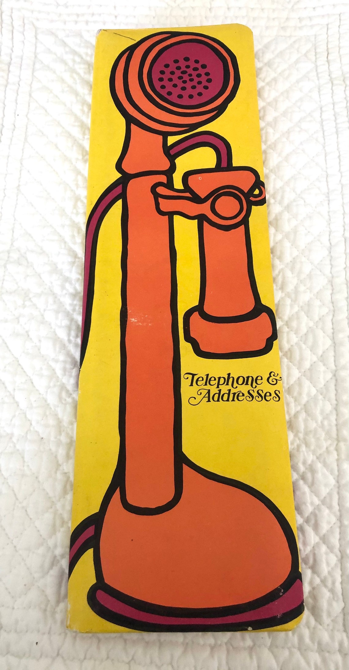 Vintage Telephone Address Book/groovy 1970s Phone Book Address - Etsy