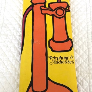 Vintage Telephone Address Book/groovy 1970s Phone Book Address - Etsy