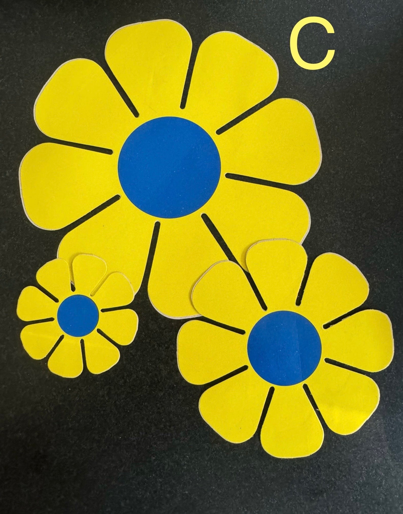 Vintage Flower Power Flower Stickers/groovy 1970s Flowers/vintage ...