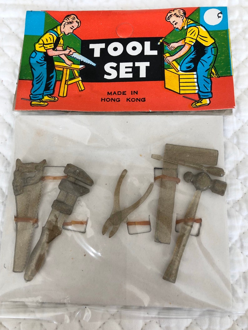 Vintage Miniature Tool Kit/mini Plastic Tools/made in Hong - Etsy