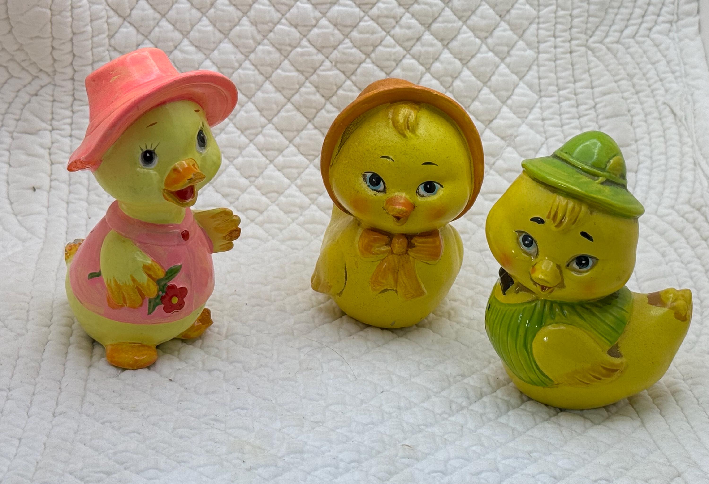 Vintage Easter Chalkware Duck Set/mid Century Easter Decor /vintage ...