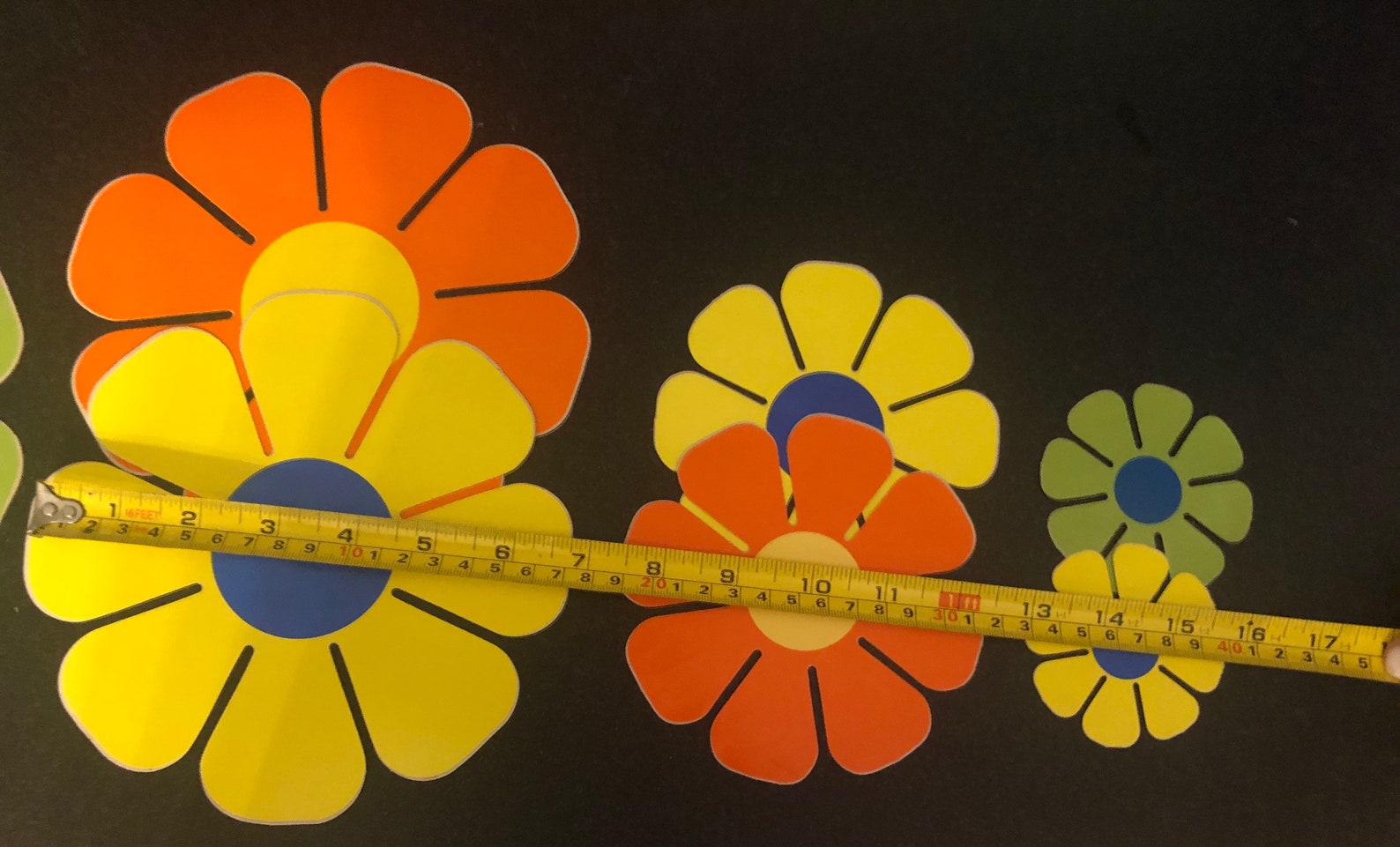 Vintage Flower Power Flower Stickers/groovy 1970s Flowers/vintage ...