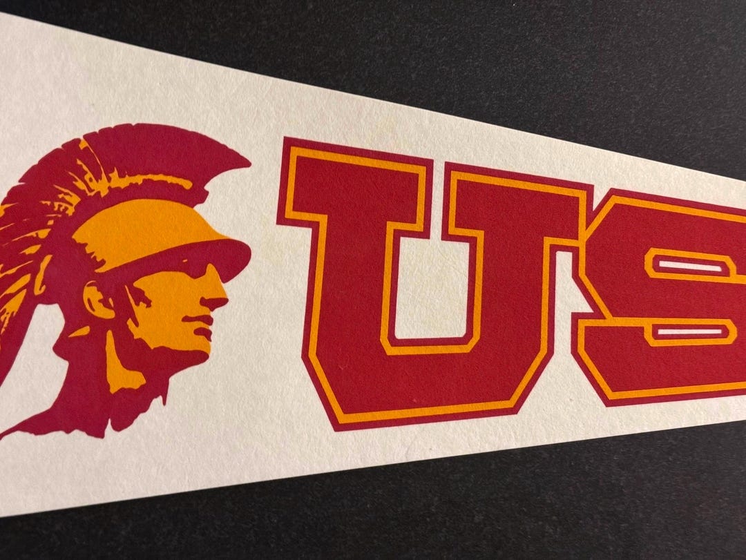 Vintage University of Southern California Pennant/mid Century USC ...