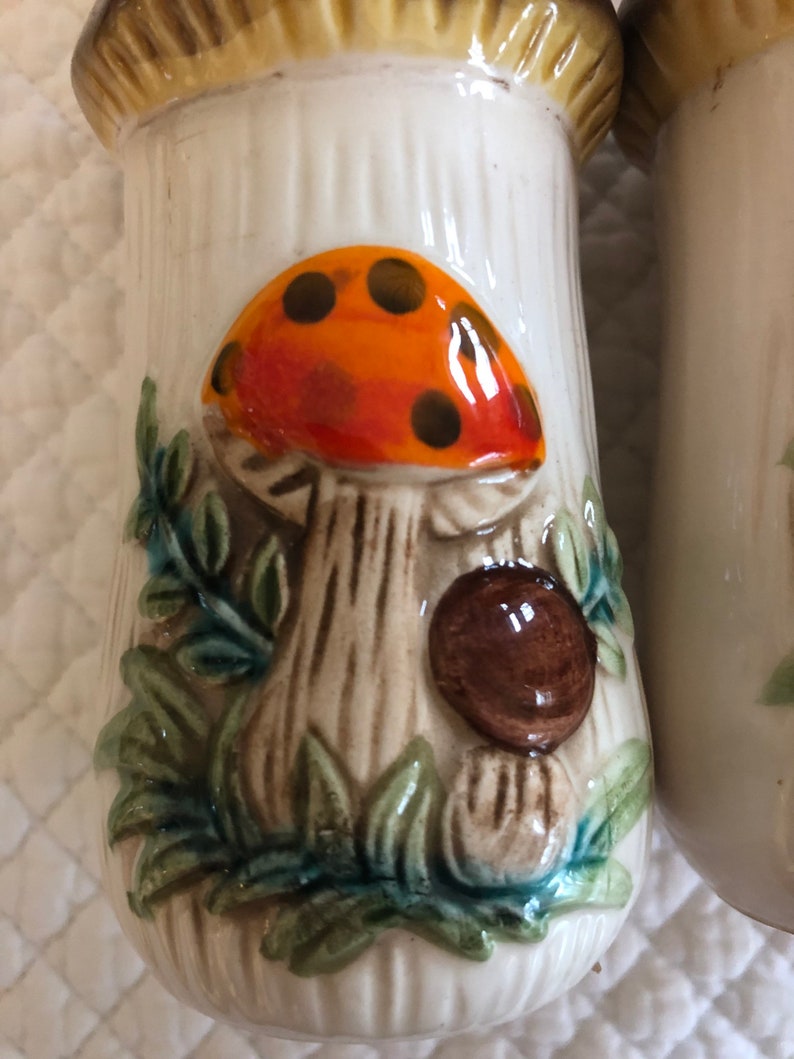 Vintage Merry Mushroom Salt & Pepper Shakers/sears Merry - Etsy