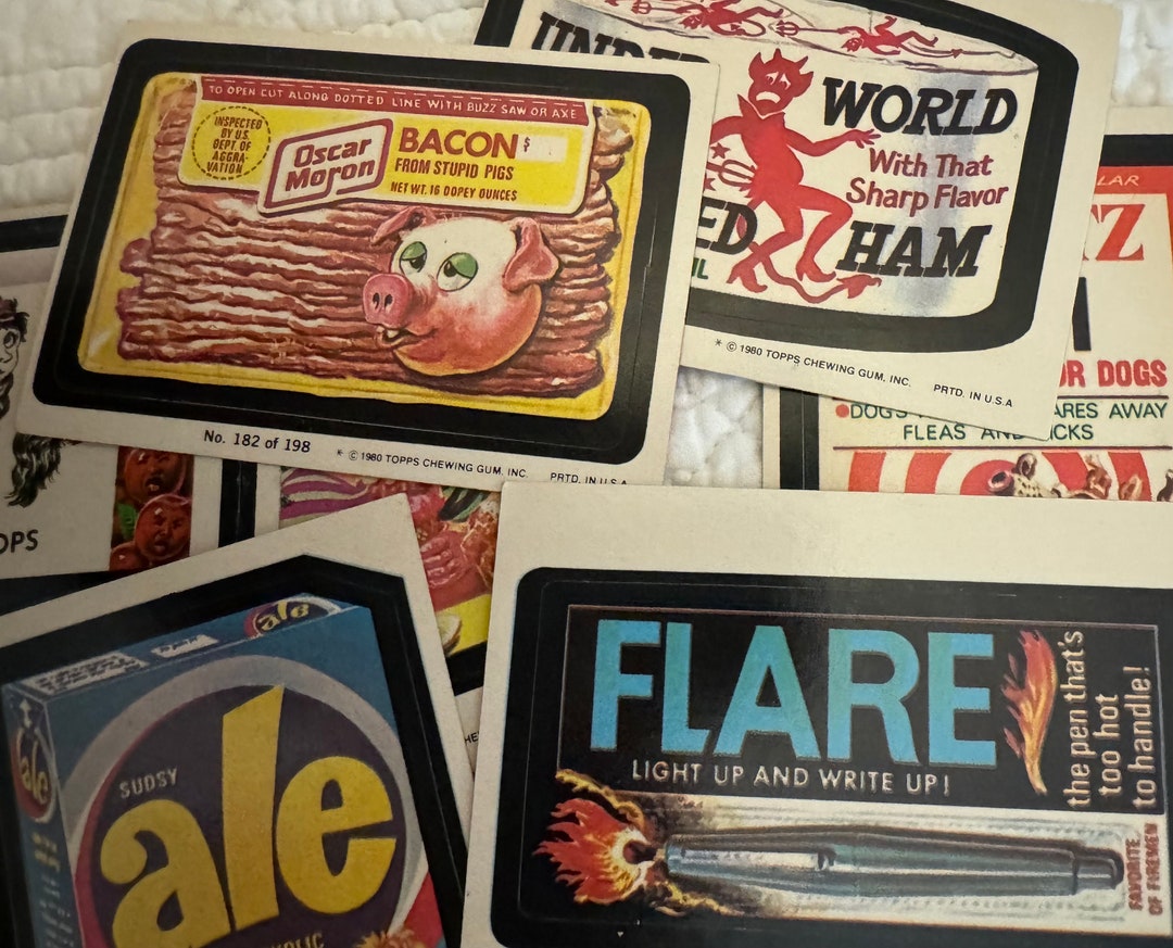 Vintage Wacky Pack Cards 4pc/wacky Pack Cards/1980s Wacky Packages ...
