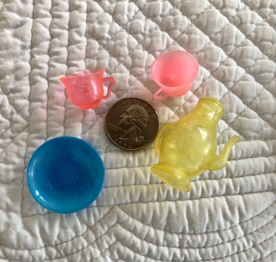 Vintage Miniature Doll Tea Set/plastic Tea Set/mini Tea - Etsy