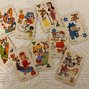 Vintage Bullwinkle Rocky Playing Cards 9pc/vintage Boris - Etsy