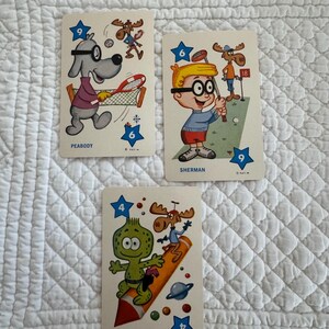 Vintage Bullwinkle Rocky Playing Cards 9pc/vintage Boris Natasha Game ...