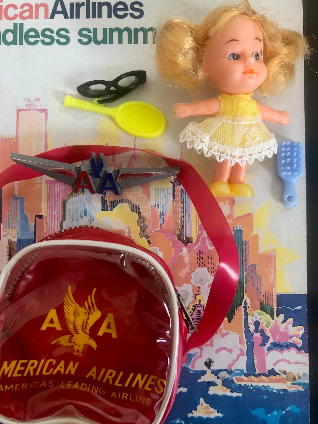 Vintage Kiddles Klone Airline Dolls in Purse/kiddle Clone American ...