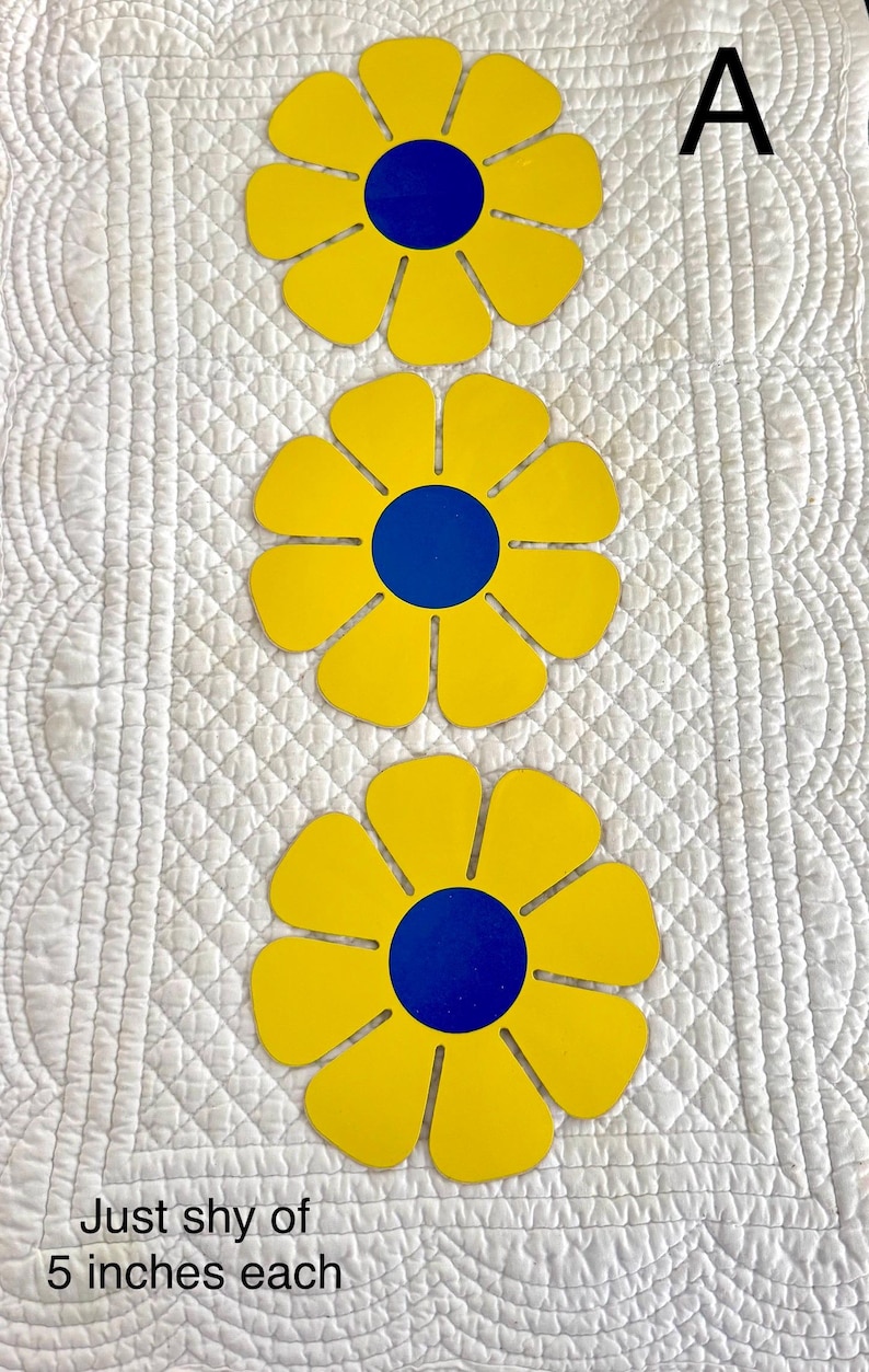 Vintage Flower Power Flower Stickers/groovy 1970s Flowers/vintage ...