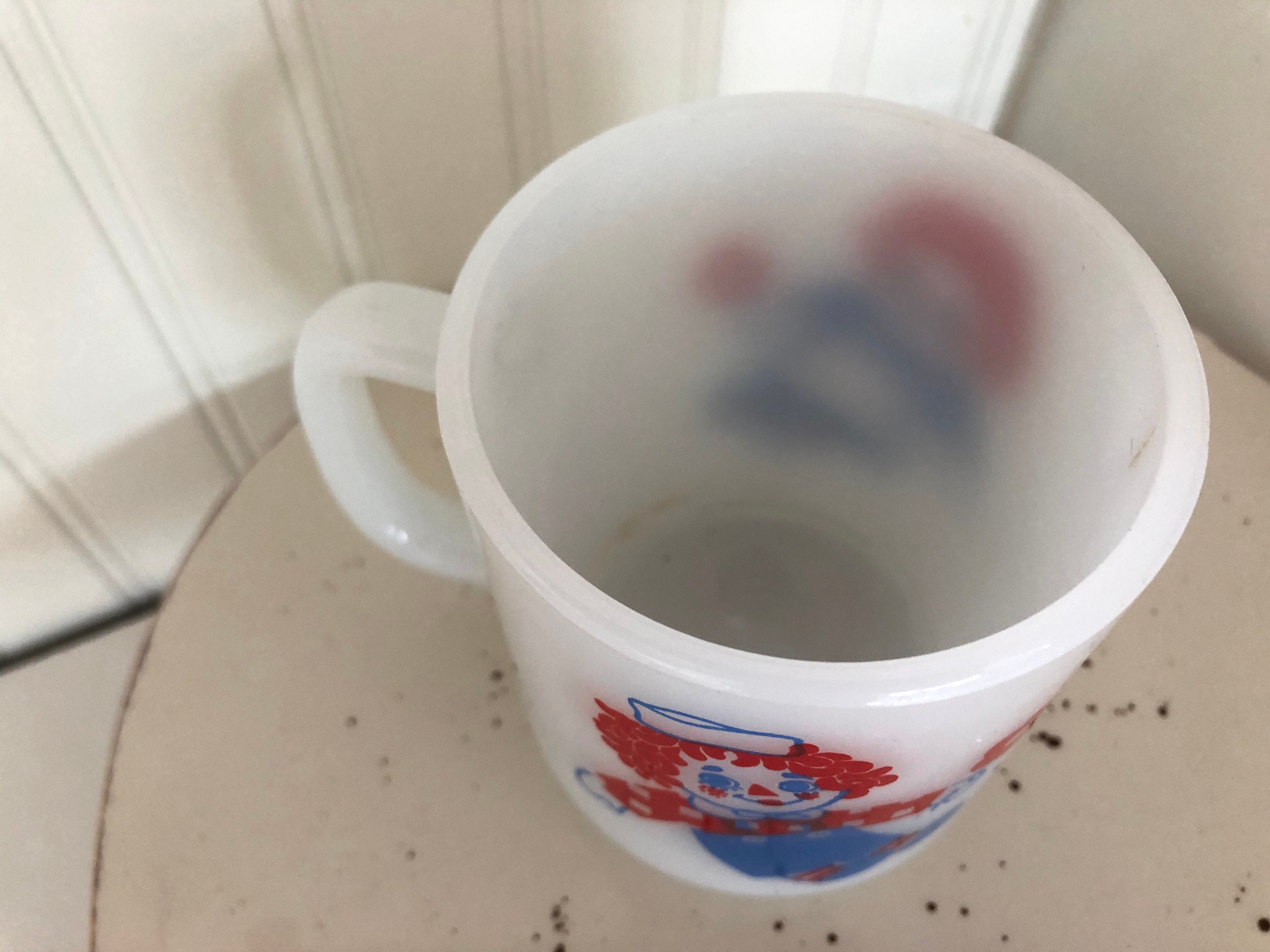 Raggedy Ann and Andy Mug Tree Milk Glass Mug/glasbake Milk - Etsy