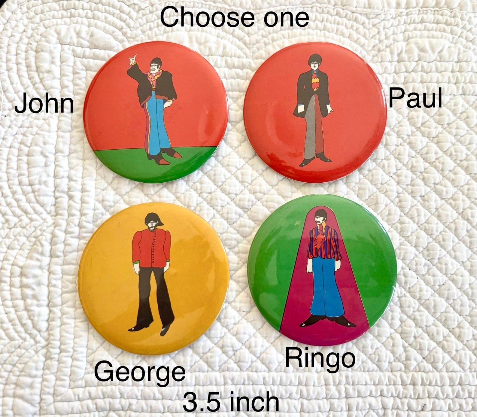 Vintage Beatles Pins/the Beatles Pin Back/meet the Beatles Pins/beatles ...