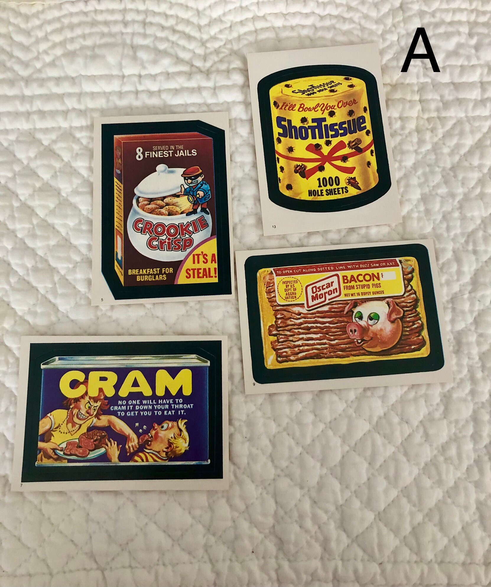 Vintage Wacky Pack Cards 4pc/wacky Pack Cards/1980s Wacky - Etsy