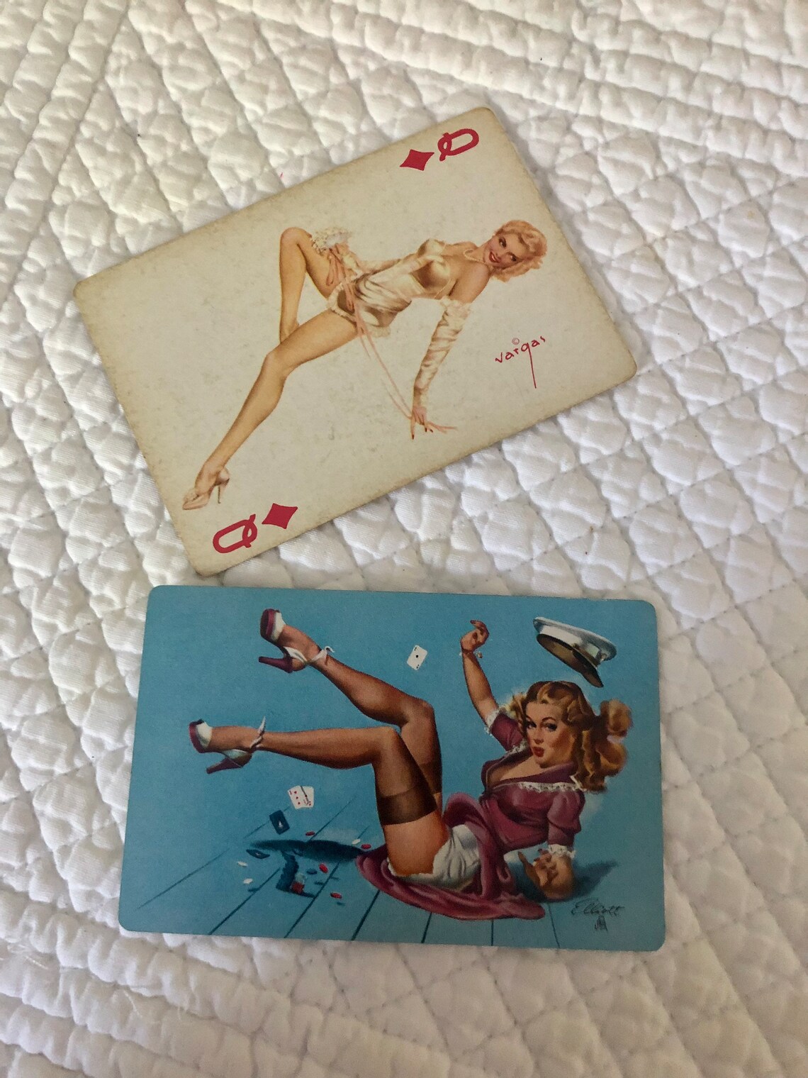 6 Pc Vintage Elvgren Style Pin up Playing Cards/vintage Pin up - Etsy