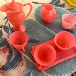 Vintage Miniature Doll Tea Set/plastic Tea Set/mini Tea - Etsy