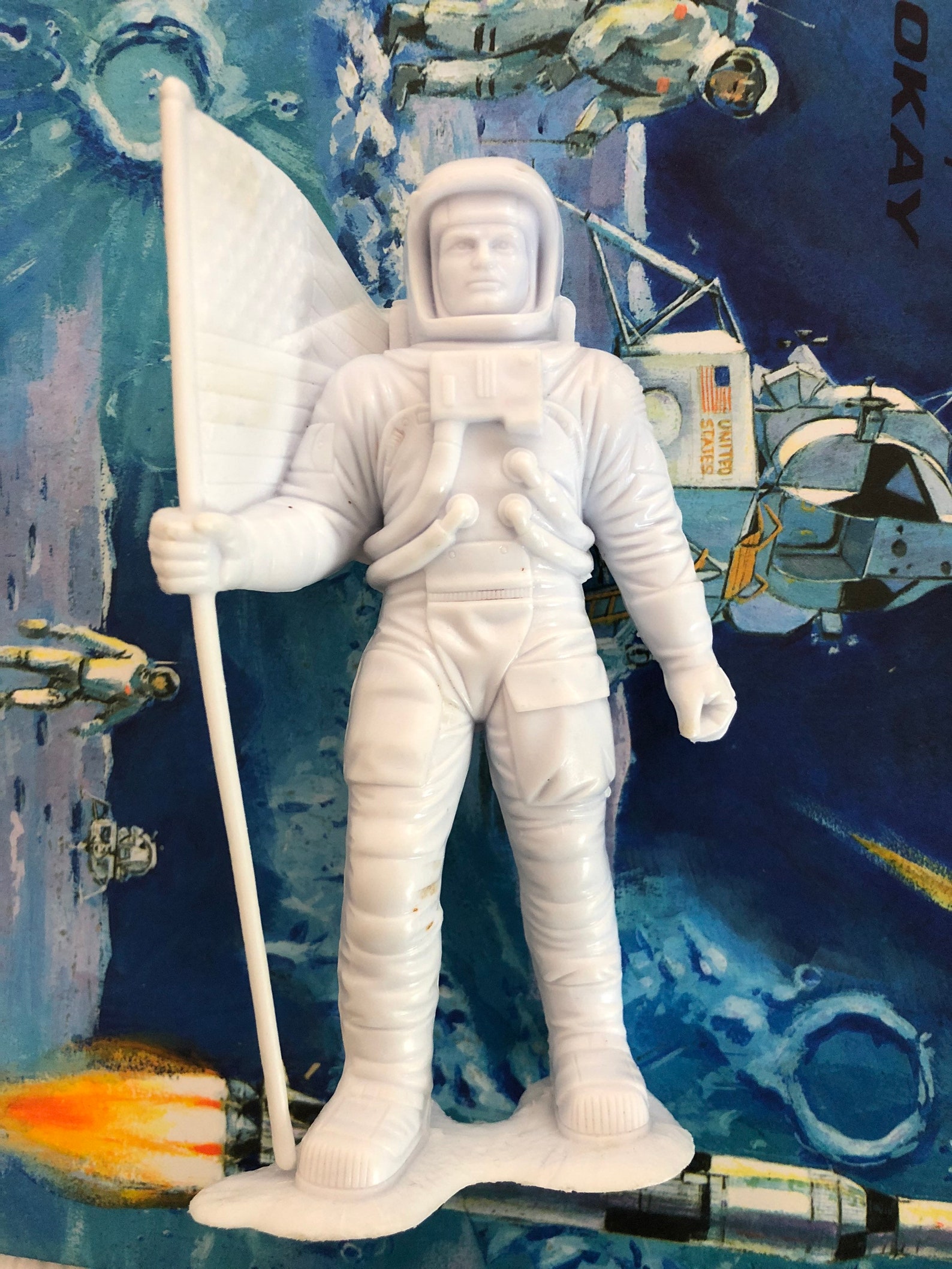 Vintage Marx Toy Astronauts/vintage Space Men/vintage Apollo Toys/marx ...