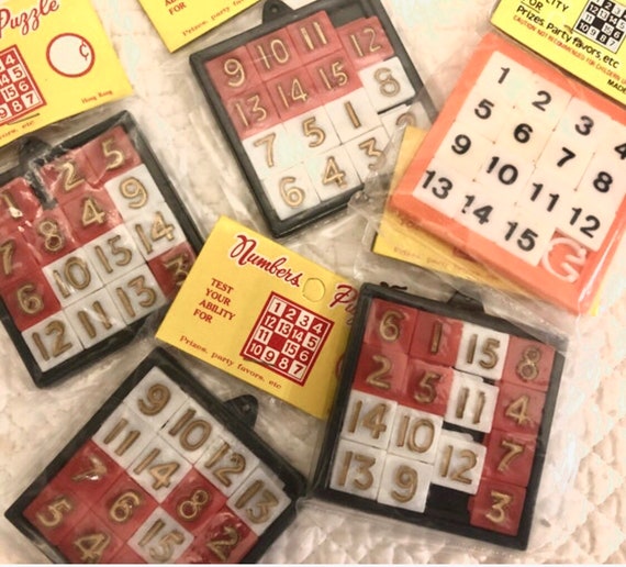 Vintage Numbers Sliding Tile Puzzle/number Tile Puzzle/roalex - Etsy