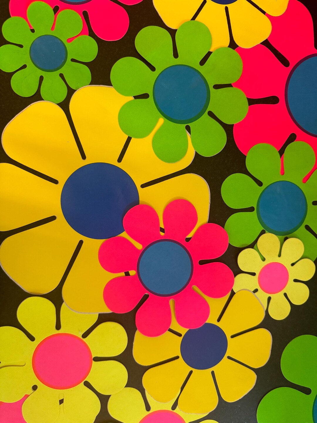 Vintage Flower Power Flower Stickers/groovy 1970s Flowers/vintage ...