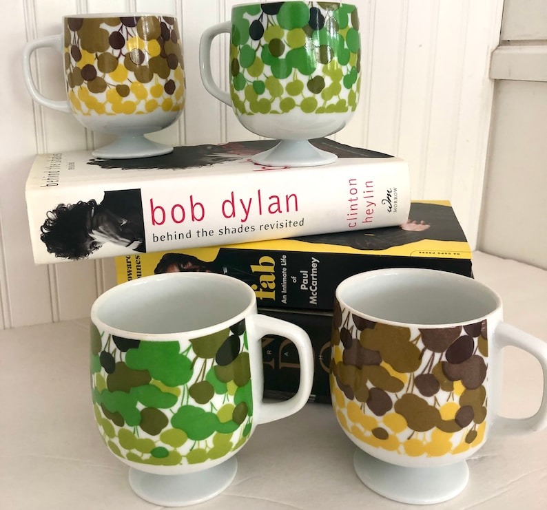 Vintage Danish Modern Pedestal Coffee Mug Set/mid Century Mod - Etsy