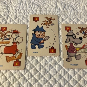 Vintage Bullwinkle Rocky Playing Cards 9pc/vintage Boris - Etsy