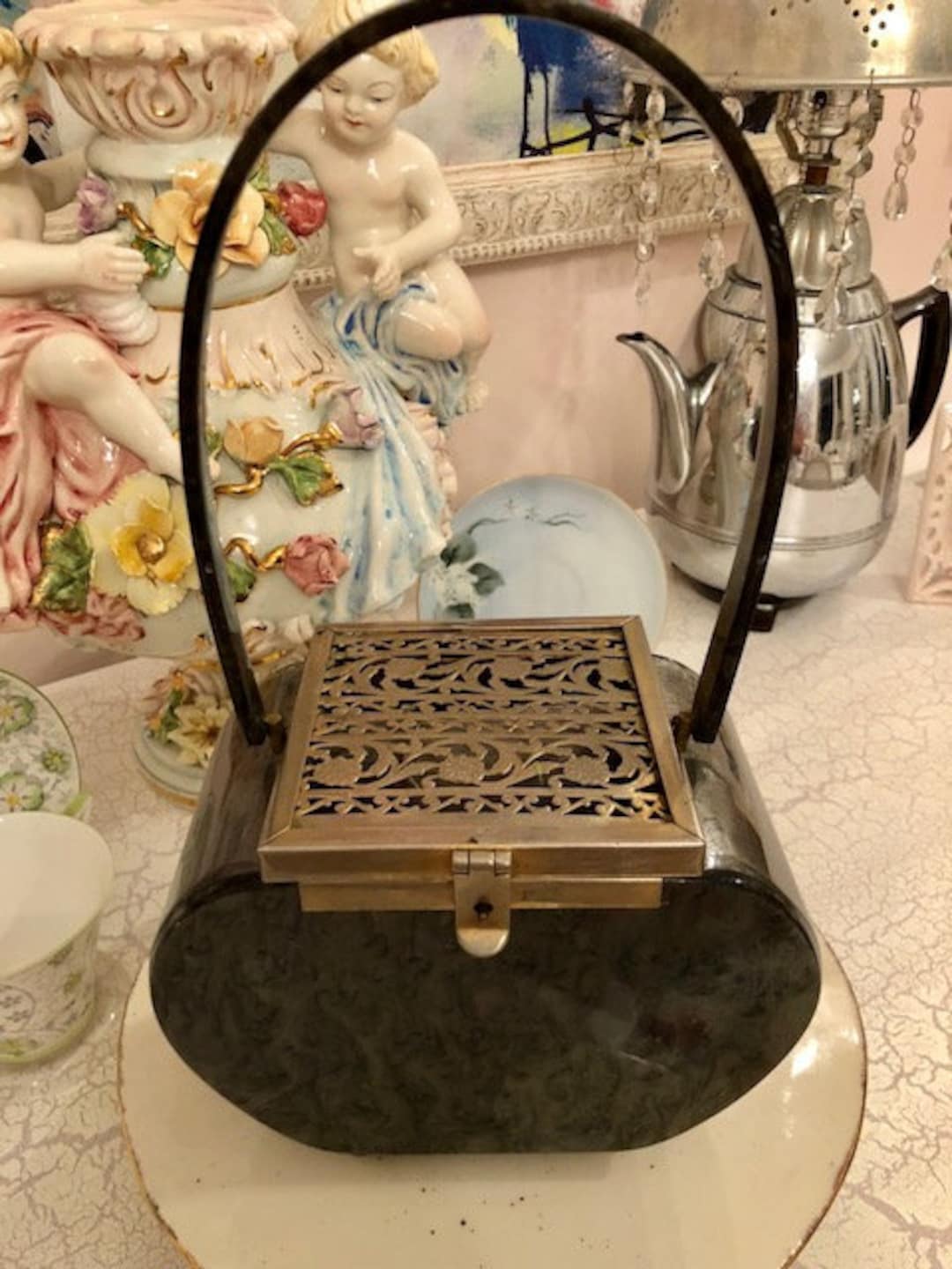 Vintage Lucite Miami Bag/tyrolean Style Miami Bag/ Vintage Lucite Bag ...