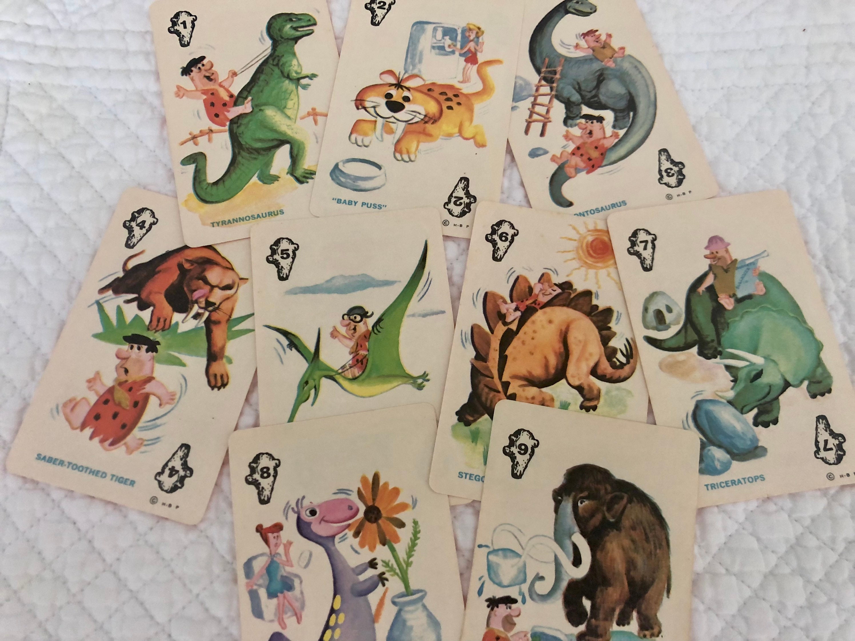 Vintage Flintstones Playing Cards 9pc/ Vintage Flintstones - Etsy