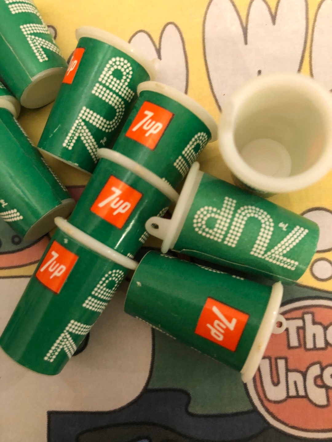 4 Vintage Mini 7up Charms/7up/the Uncola/vintage Small 7up Cups/7up ...