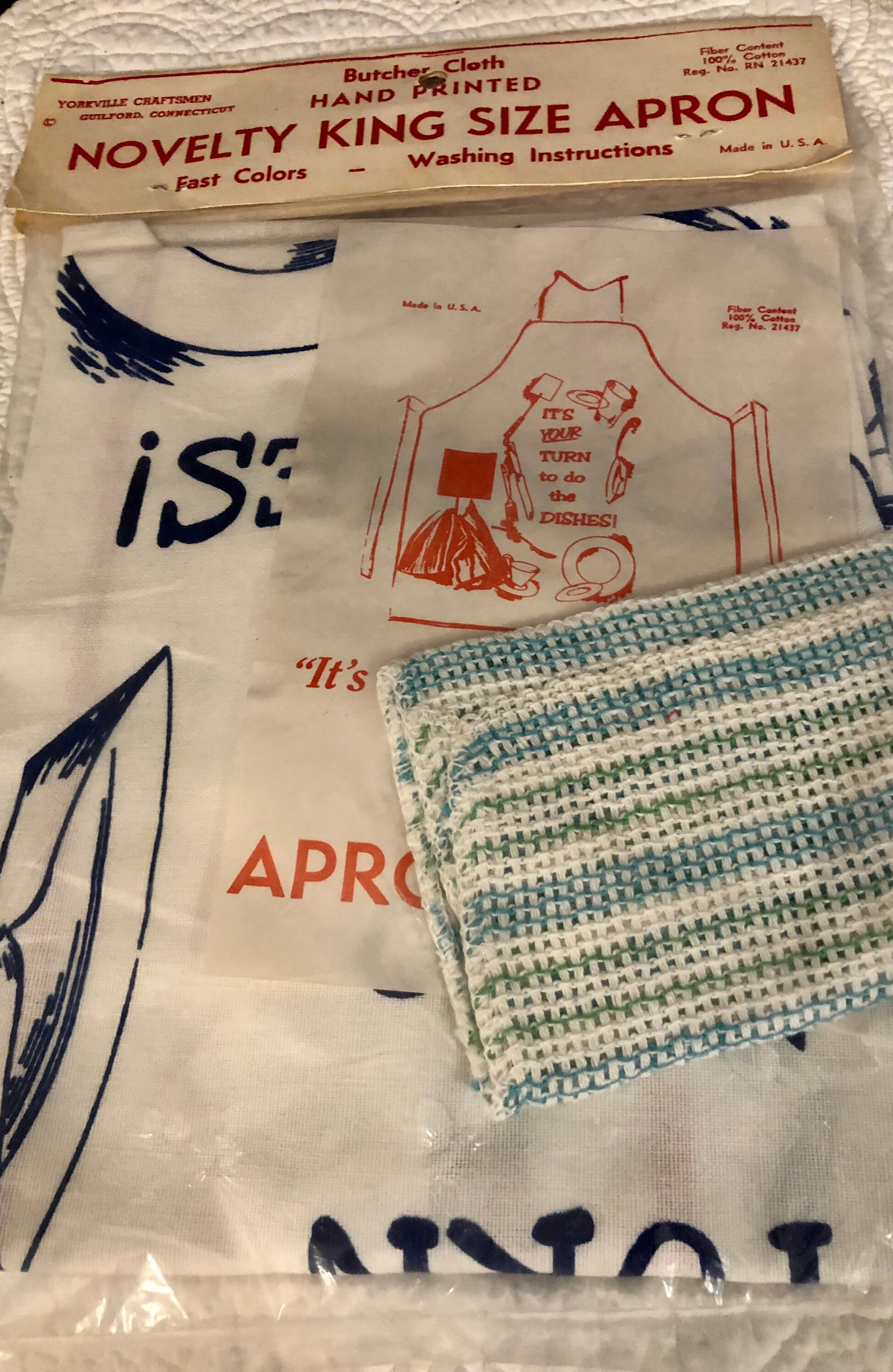 Home & Living Kitchen & Dining Linens Vintage Barbecue apron/Vintage ...