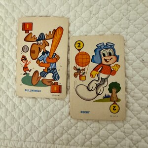 Vintage Bullwinkle Rocky Playing Cards 9pc/vintage Boris - Etsy